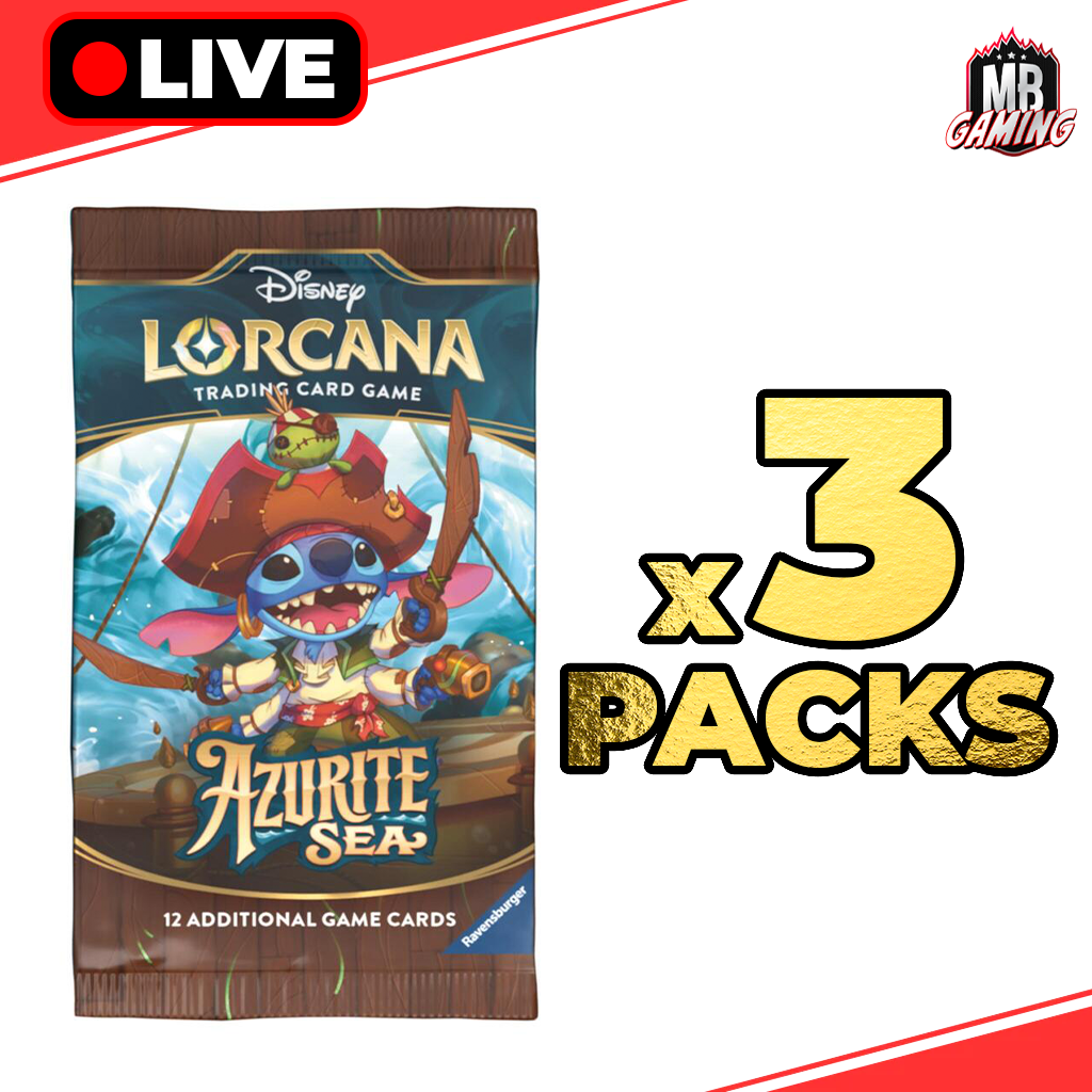 Disney Lorcana: Azurite Sea Booster Pack (x3) — mojobreakgaming