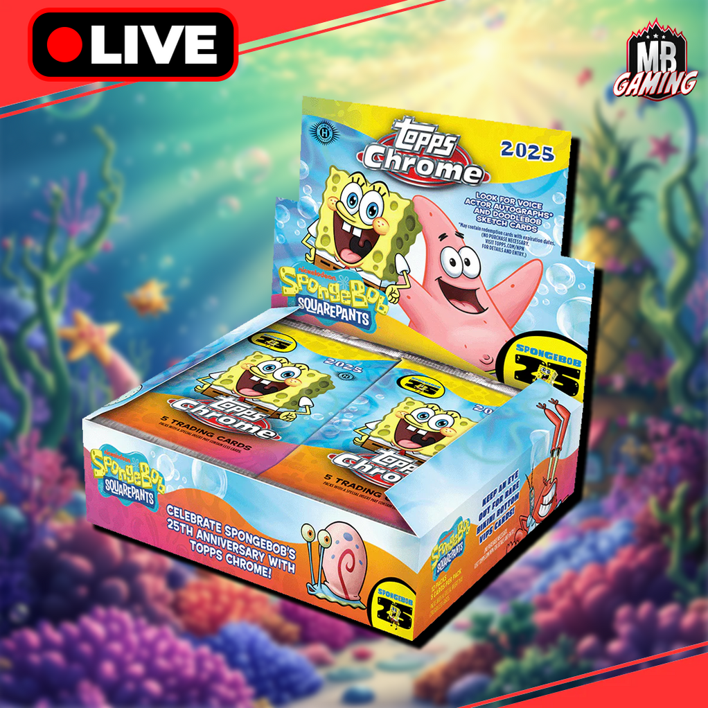 2025 Topps Chrome: 25th Anniversary SpongeBob Hobby Box — mojobreakgaming